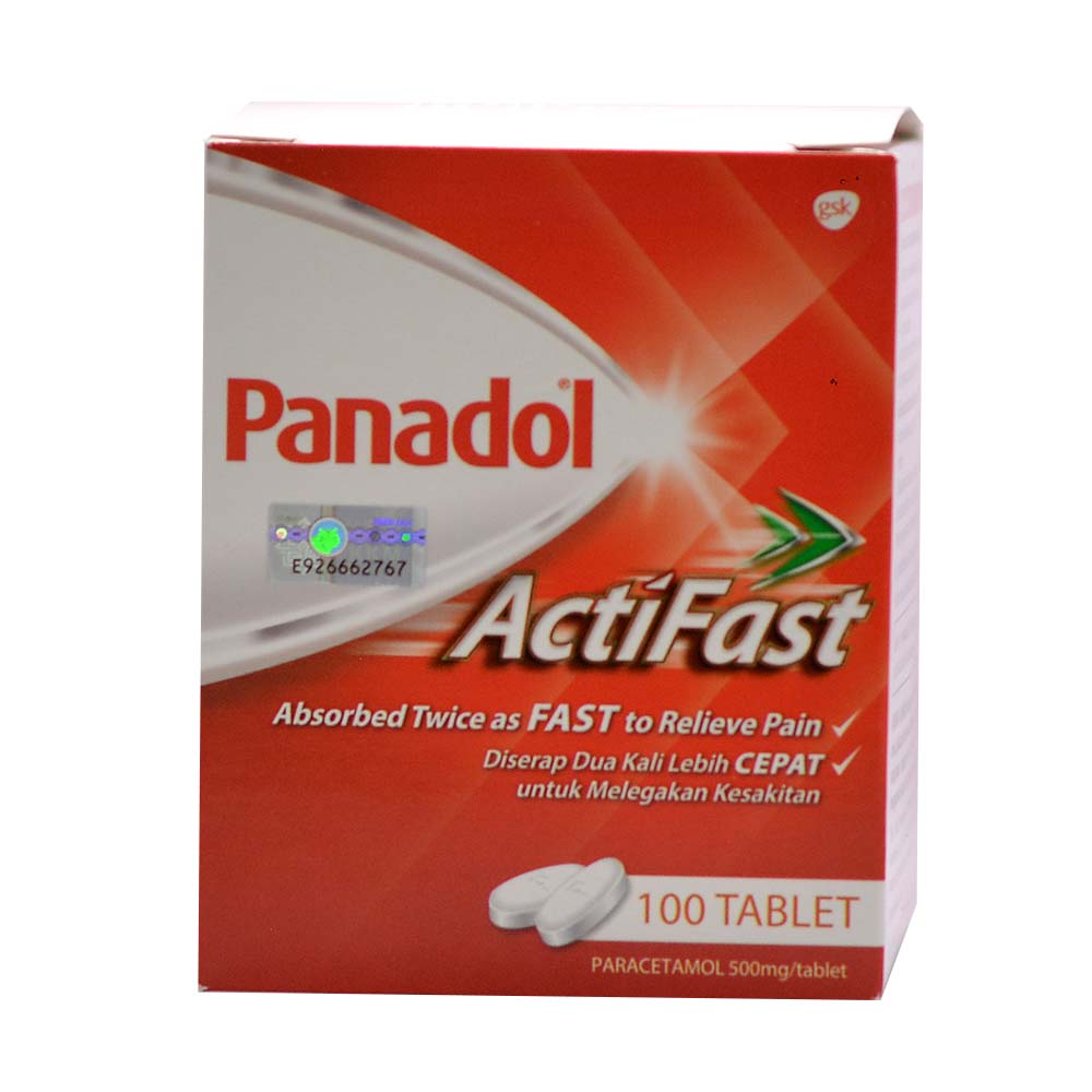Health Shop - Panadol Actifast 500mg Caplets 100s