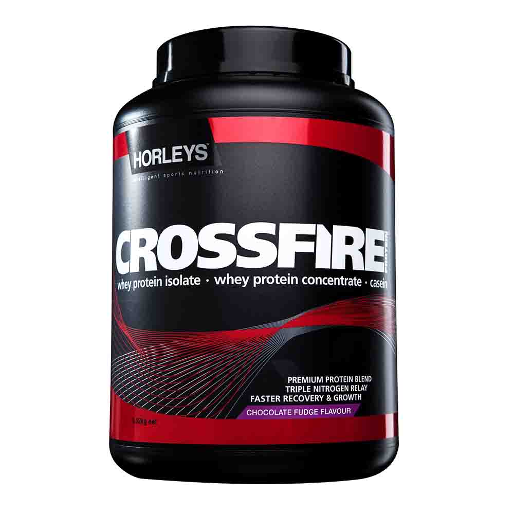 Health Shop - HORLEY'S CROSSFIRE PROTEIN CHOCOLATE FUDGE 1.32KG