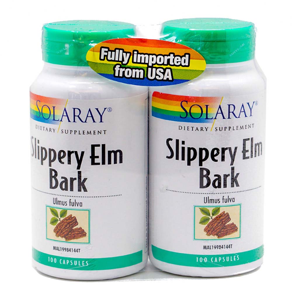 Health Shop - Solaray Slippery Elm Bark 2 x 100s